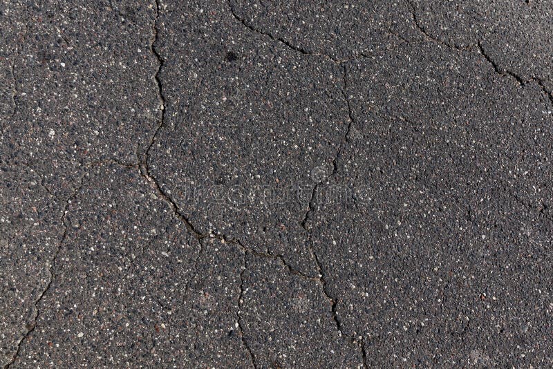 Repair of a Broken and Damaged Paved Road Stock Image - Image of ...