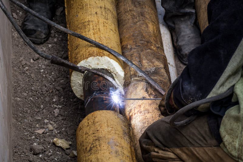 Repair the broken pipe stock photo. Image of labor, african - 102796340
