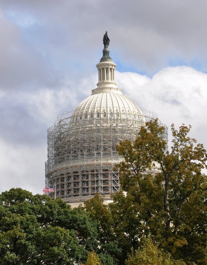 Repair of the Building of the Capitol. Stock Image - Image of repair ...