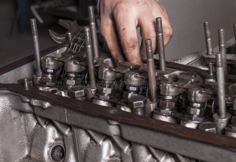 Repair car engine stock image. Image of problem, hands - 80082355
