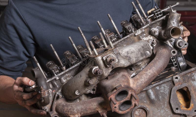 Repair car engine stock image. Image of hands, diesel - 80082413