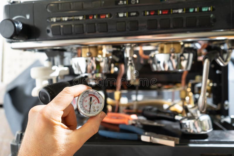 Repair of the Coffee Machine Photo. Stock Image - Image of board ...