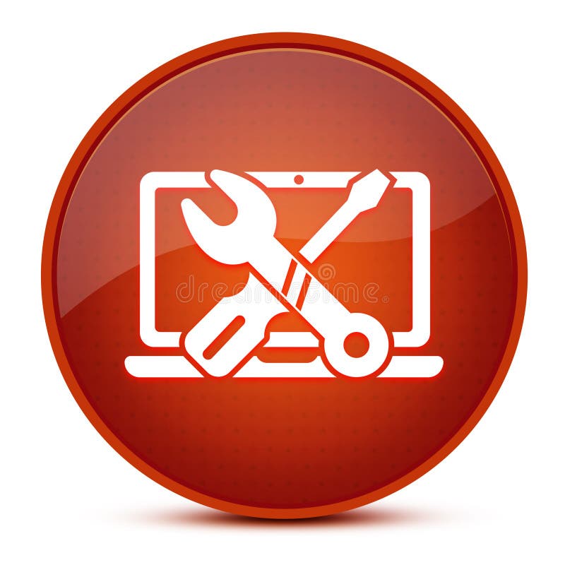 Repair Computer Aesthetic Glossy Brown Round Button Abstract Stock ...