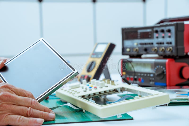 Repair of Computer Parts in a Customer Service Laboratory Stock Photo ...