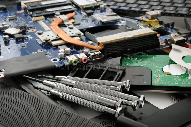 Repair of a computer stock photo. Image of drive, broken - 42420974