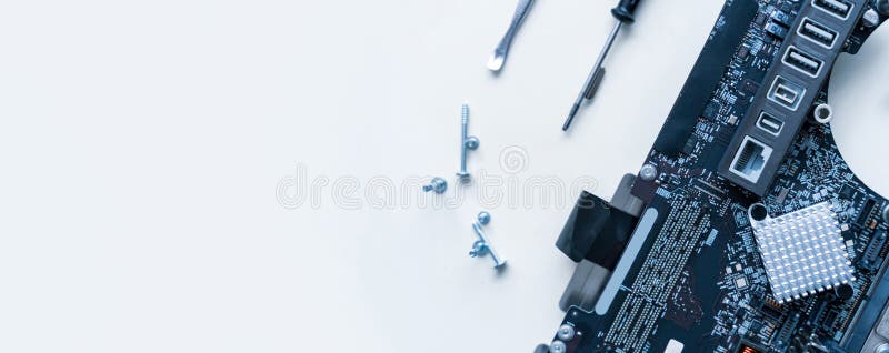 Repair Computers. Technology Maintenance Hardware from Man Engineer ...