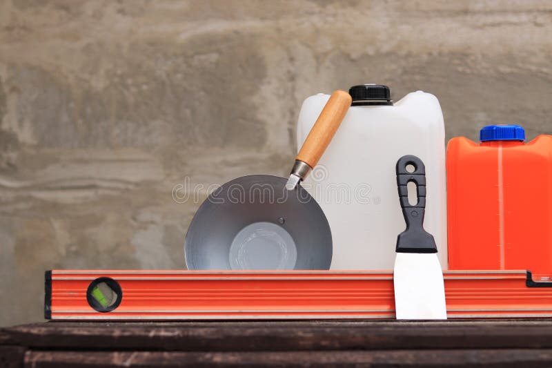 Repair and Construction. Plastering Tools Stock Image - Image of ...