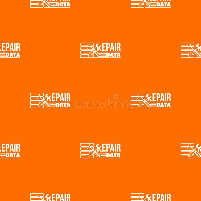 Repair Data Pattern Vector Orange Stock Vector - Illustration of ...