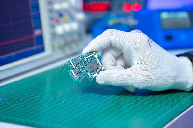 Repair and Diagnostic Electronics PCB Device Stock Image - Image of ...