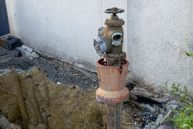 Repair of fire hydrant stock photo. Image of security - 284627358