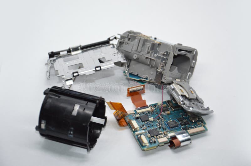 Repair and Disassembly of a Digital Camera Stock Image - Image of ...