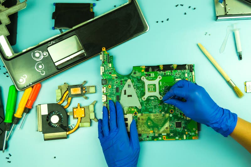Repair, Disassembly, Laptop Cleaning Stock Photo - Image of equipment ...