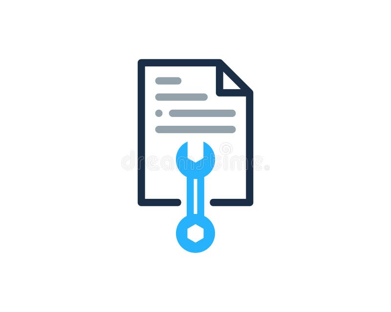Repair Document Icon Logo Design Element Stock Vector - Illustration of ...
