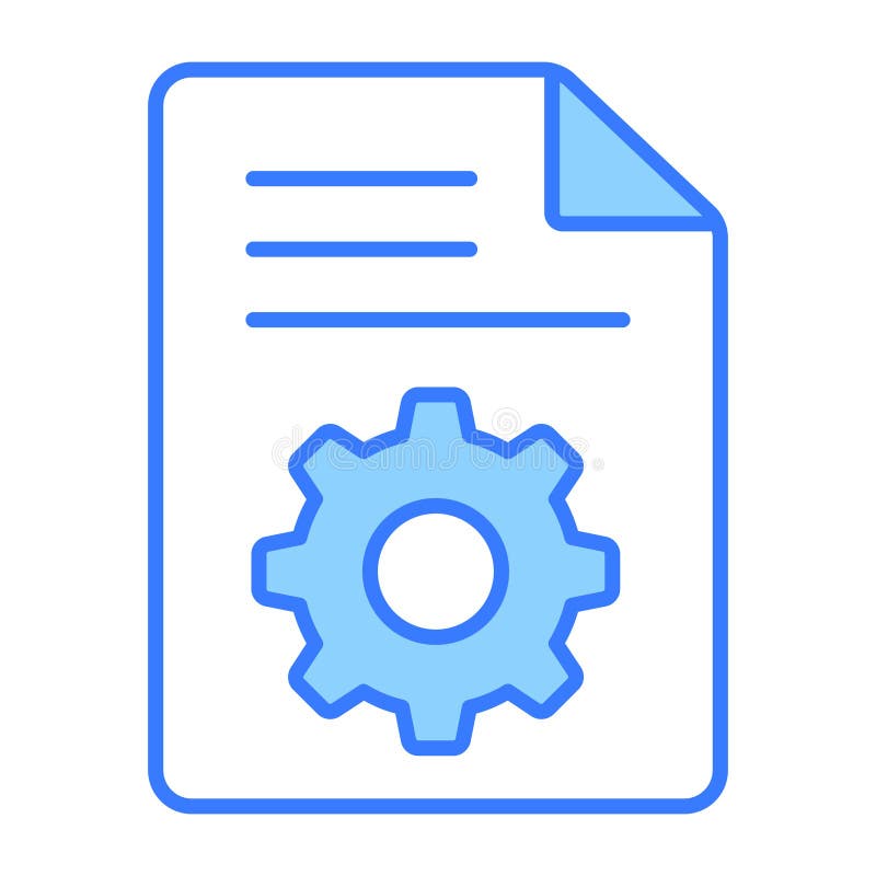 Repair Document Icon Modern Illustration Stock Vector - Illustration of ...