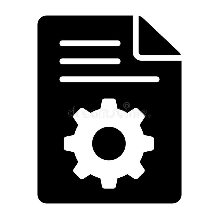 Repair Document Icon Modern Illustration Stock Vector - Illustration of ...