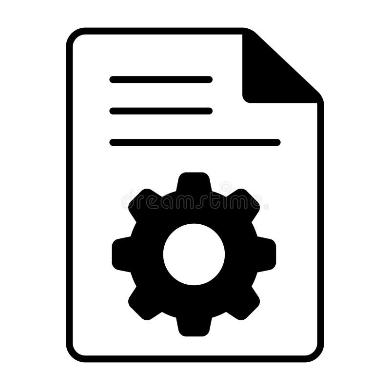 Repair Document Icon Modern Illustration Stock Vector - Illustration of ...