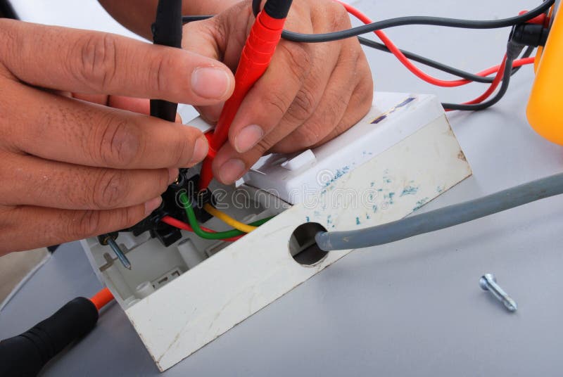 Repair of the Electric Socket Stock Image - Image of project ...