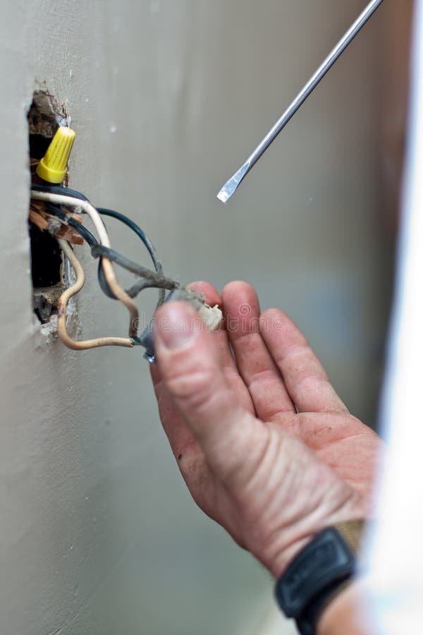 Electric Wall Outlet Receptacle and Cord Plug Stock Photo - Image of ...