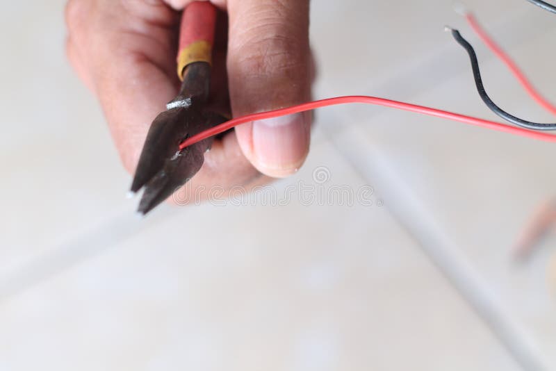 Repair Electrical Installation, Version 2 Stock Image - Image of house ...