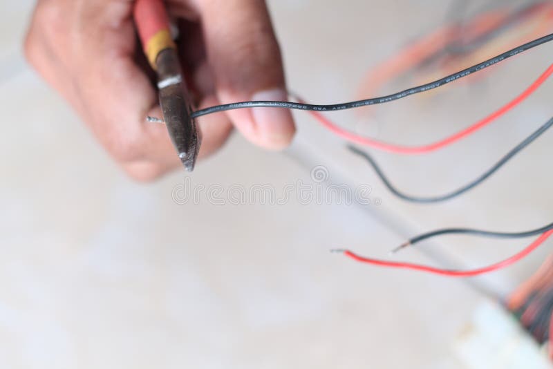 Repair Electrical Installation, Version 4 Stock Photo - Image of ...