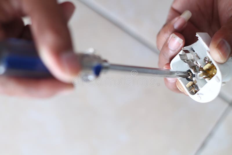 Repair Electrical Installation, Version 12 Stock Image - Image of ...