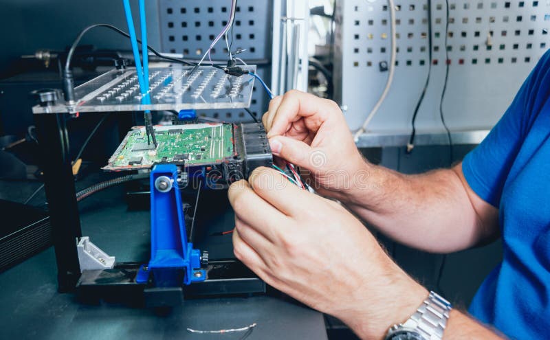 Repair of Electronic Devices, Soldering and Circuit Board Stock Image ...