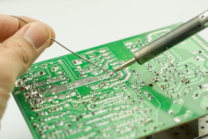 Repair of Electronic Devices, Tin Soldering Parts Stock Photo - Image ...