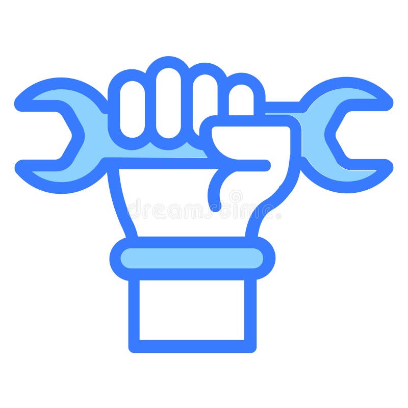 Repair, Fix Blue Out Line Vector Design Stock Vector - Illustration of ...