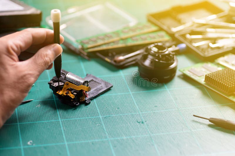 Repair or Fix Camera Computer Stock Photo - Image of hand, maintenance ...
