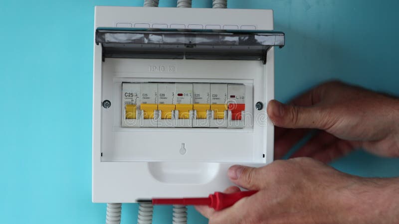 Installing of Fuse Box or Consumer Unit for Responsible for Controlling ...