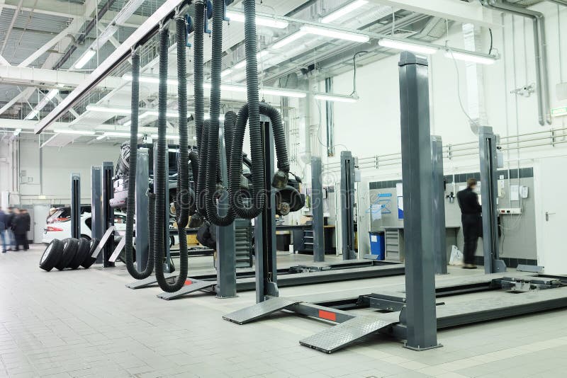 Repair garage stock photo. Image of hood, auto, interior - 48210630