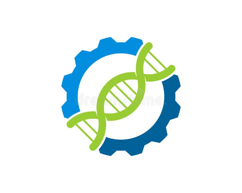 Repair Gear with DNA Symbol Inside Stock Vector - Illustration of ...
