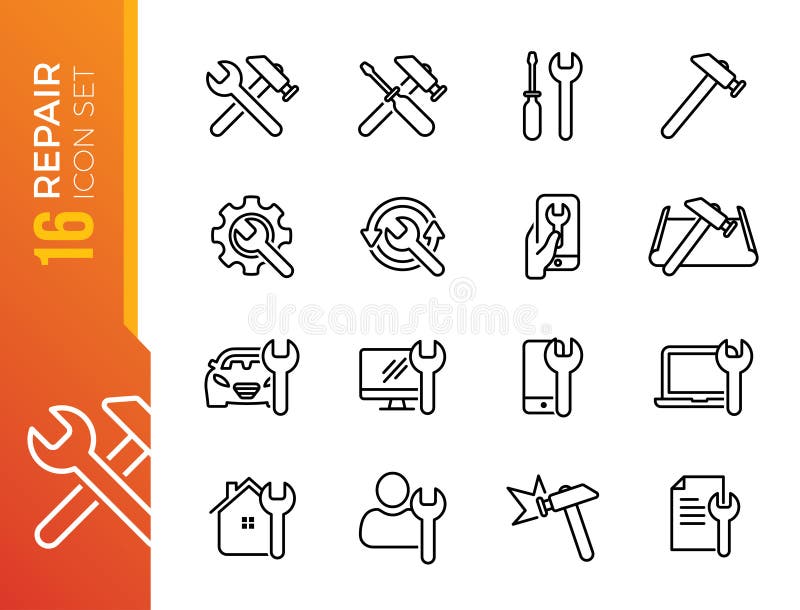 Tech Repair Logo stock vector. Illustration of business - 92918708