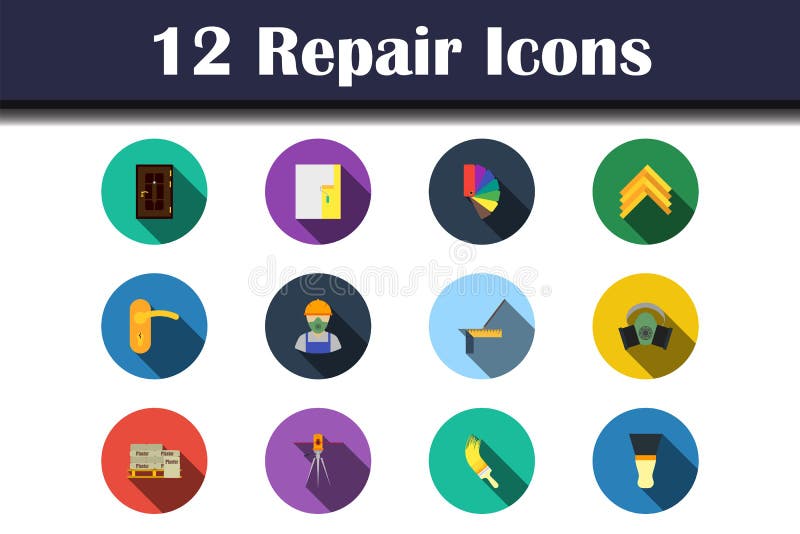 Repair Icon Set stock vector. Illustration of caticons - 253813687