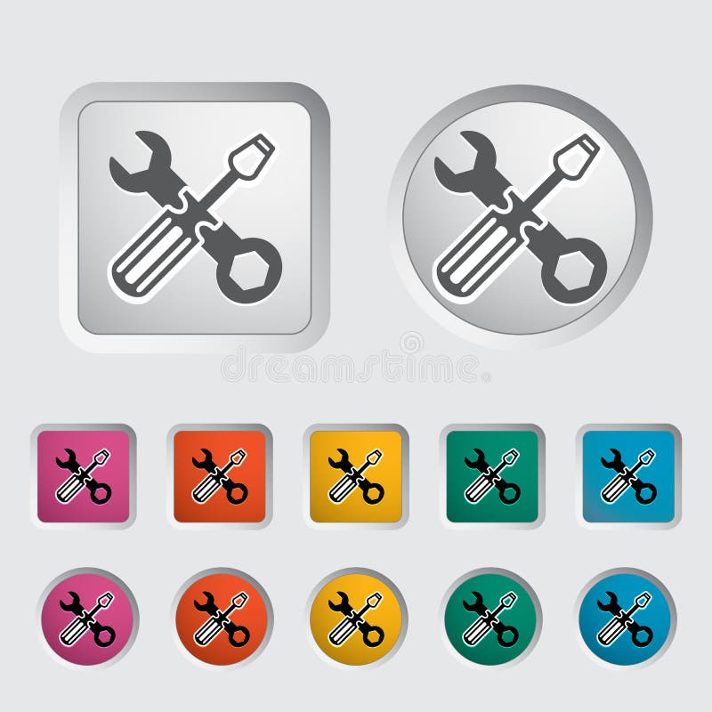 Repair icon. stock vector. Illustration of iron, hardware - 93393424