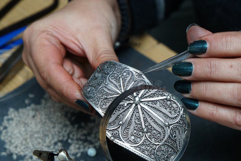 Repair of Jewelry from Silver Stock Image - Image of metal, product ...