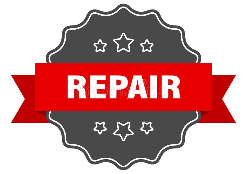 Repair label stock vector. Illustration of isolated - 194930020