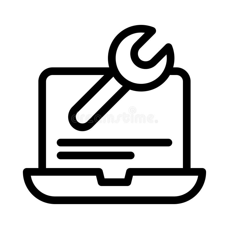 Repair Laptop and Hp Service Logo Design Stock Vector - Illustration of ...