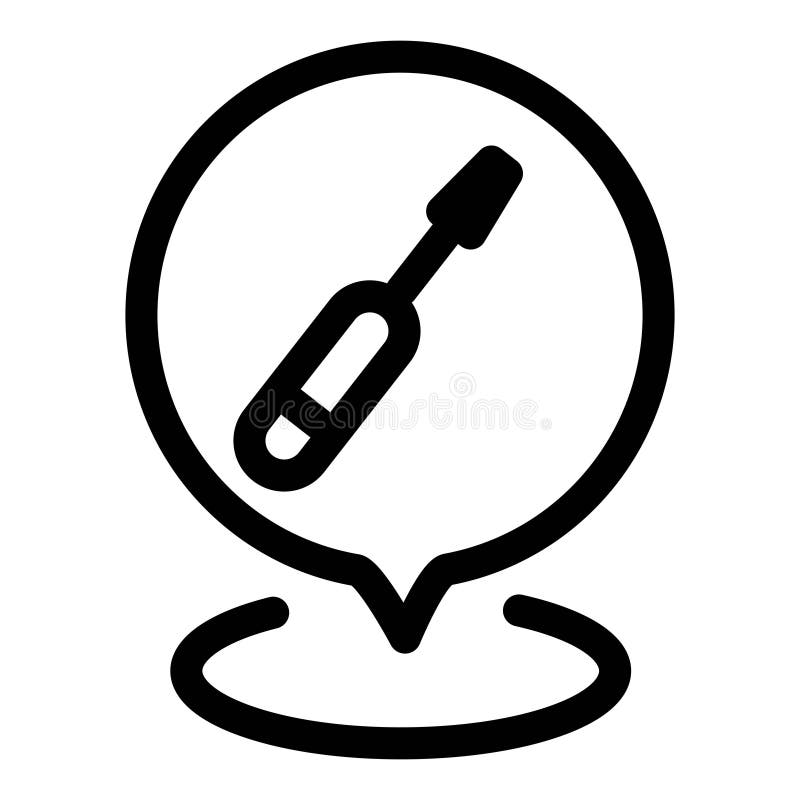 Repair Local Point Icon. Repair Services Store with Map Pin Sign Stock ...