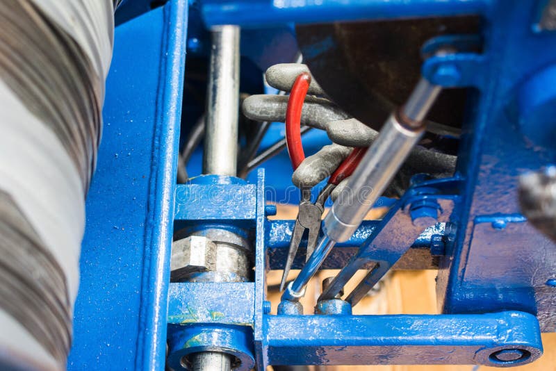 Repair machine stock image. Image of engineer, chain - 68509759