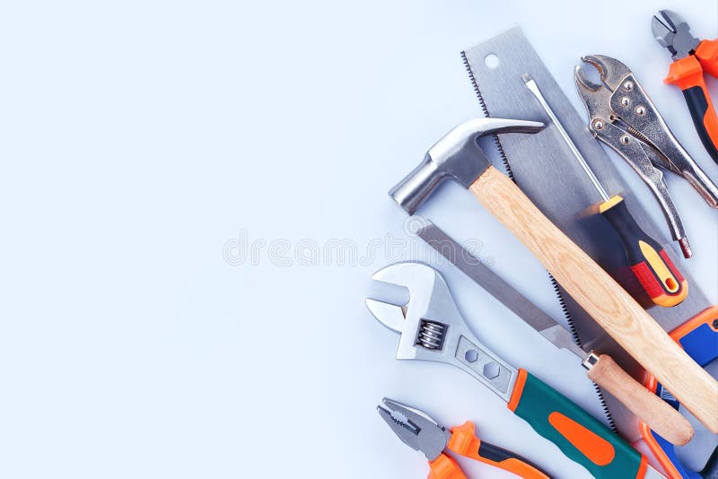 Repair and Maintenance Concept. Different Tools. Copy Space Stock Photo ...
