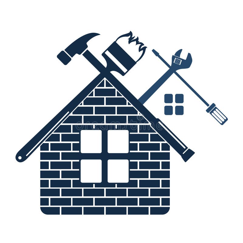 Repair And Maintenance Of Home Symbol Stock Vector - Illustration of ...