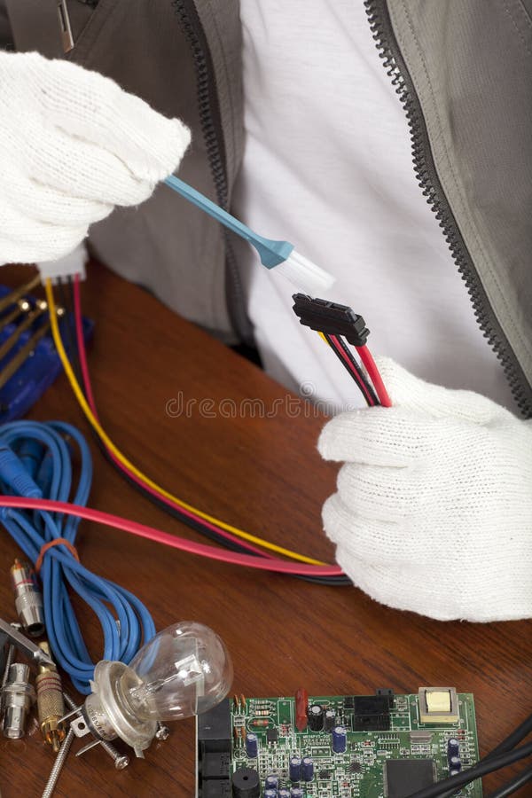 Repair man stock photo. Image of think, checking, professional - 32651436