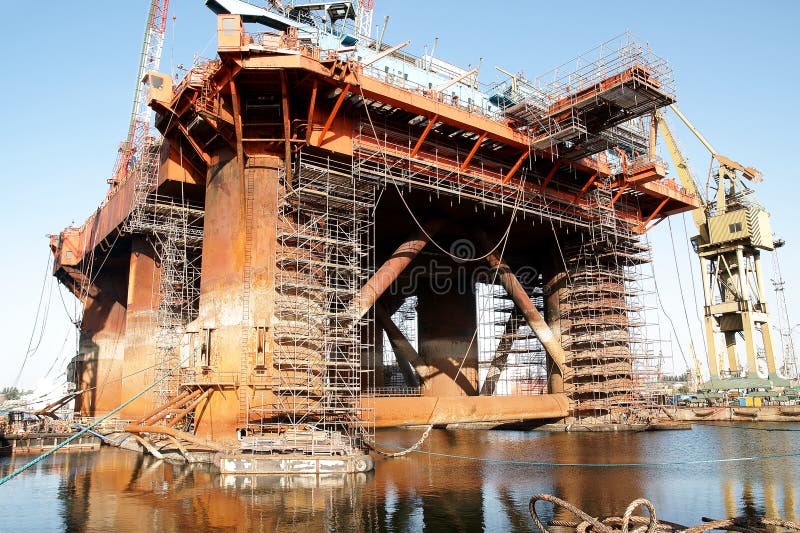 Repair of oil rig stock photo. Image of plant, safe, maintenance - 25069338