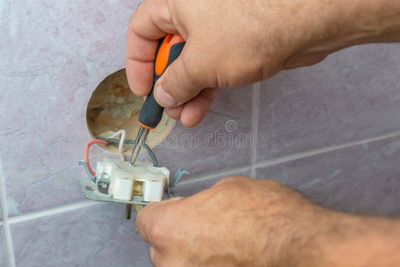 Socket repair stock image. Image of wing, hotel, metal - 253615781