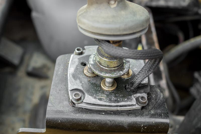 Repair and Parts of a Compact Loader Stock Image - Image of machine ...