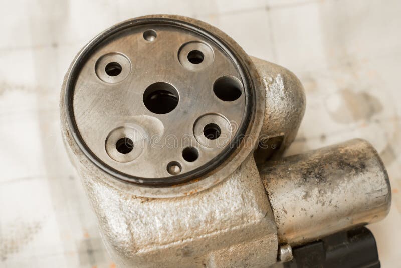 Repair and Parts of a Compact Loader Stock Photo - Image of machinery ...