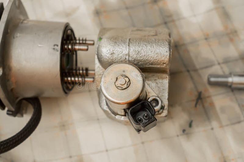 Repair and Parts of a Compact Loader Stock Photo - Image of factory ...