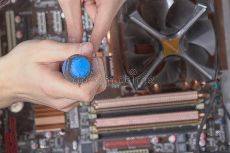 Repair of PC Installation of Components Cleaning from Dust Assembly ...