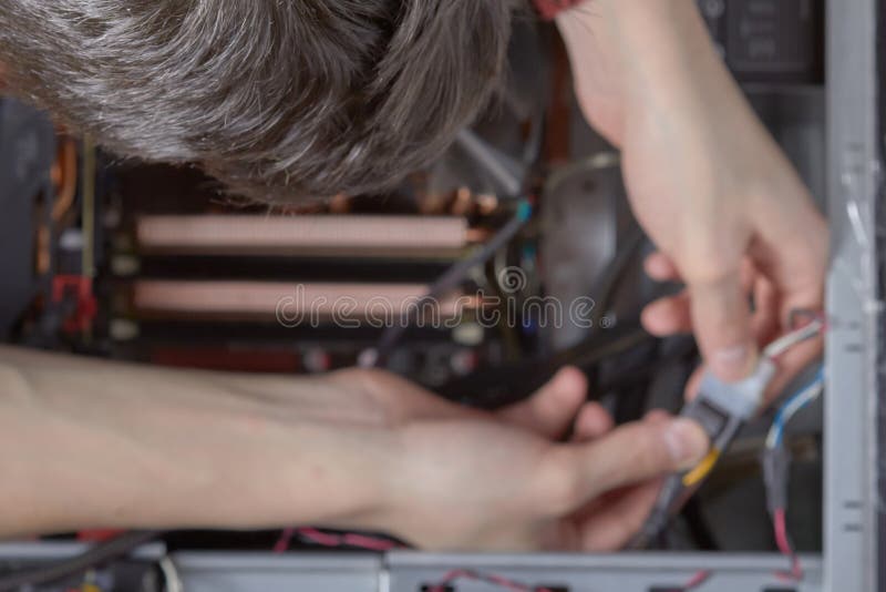 Repair of PC Installation of Components Cleaning from Dust Assembly ...